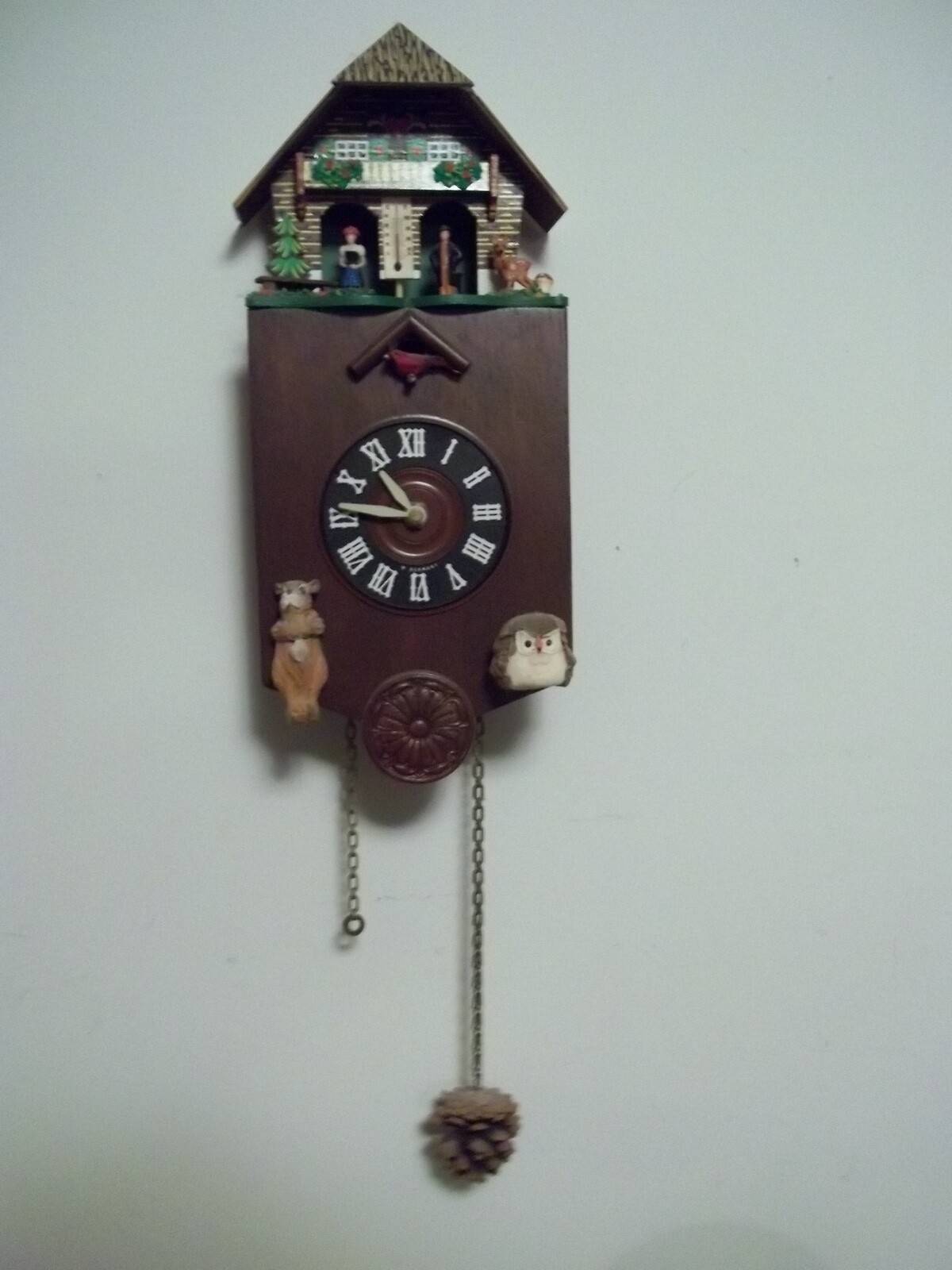 Vintage German Weather House Barometer Thermometer with hand made ...