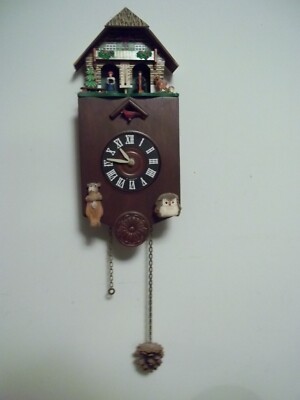 Vintage German Weather House Barometer Thermometer with hand made ...