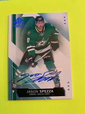 2015-16 UD SP GAME USED JASON SPEZZA BLUE AUTOGRAPH ~ #8 DALLAS | eBay
