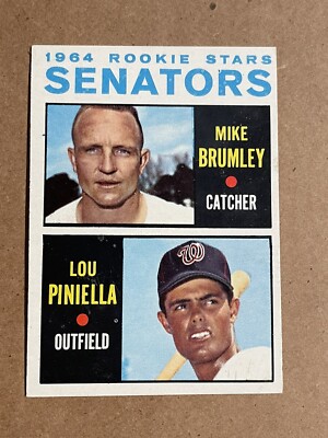 1964 Topps #167 Lou Piniella / Mike Brumley RC Senators | eBay