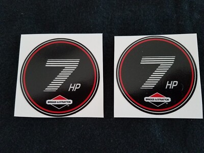 (2) Briggs & Stratton 7HP Engine minibike Gokart Tractor Recoil Decals ...