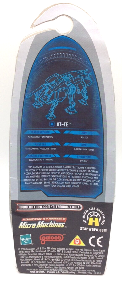 Hasbro Star Wars Titanium Series Die-Cast REPUBLIC AT-TE | eBay