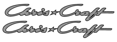 Chris Craft decal pair chriscraft sticker 9" x 60" Boat Logo emblem 2 ...