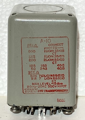 UTC TRW A-10 Input Audio Matching Transformer *Fully Tested* | eBay