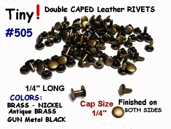 Small Rivets Nickel #505 ~ Tiny Rivets for Leather Crafts or Decorating ...