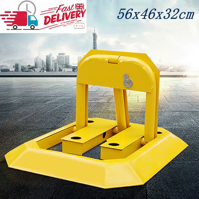 Folding Car Van Parking Lockable Barrier Post Driveway Garage Security ...