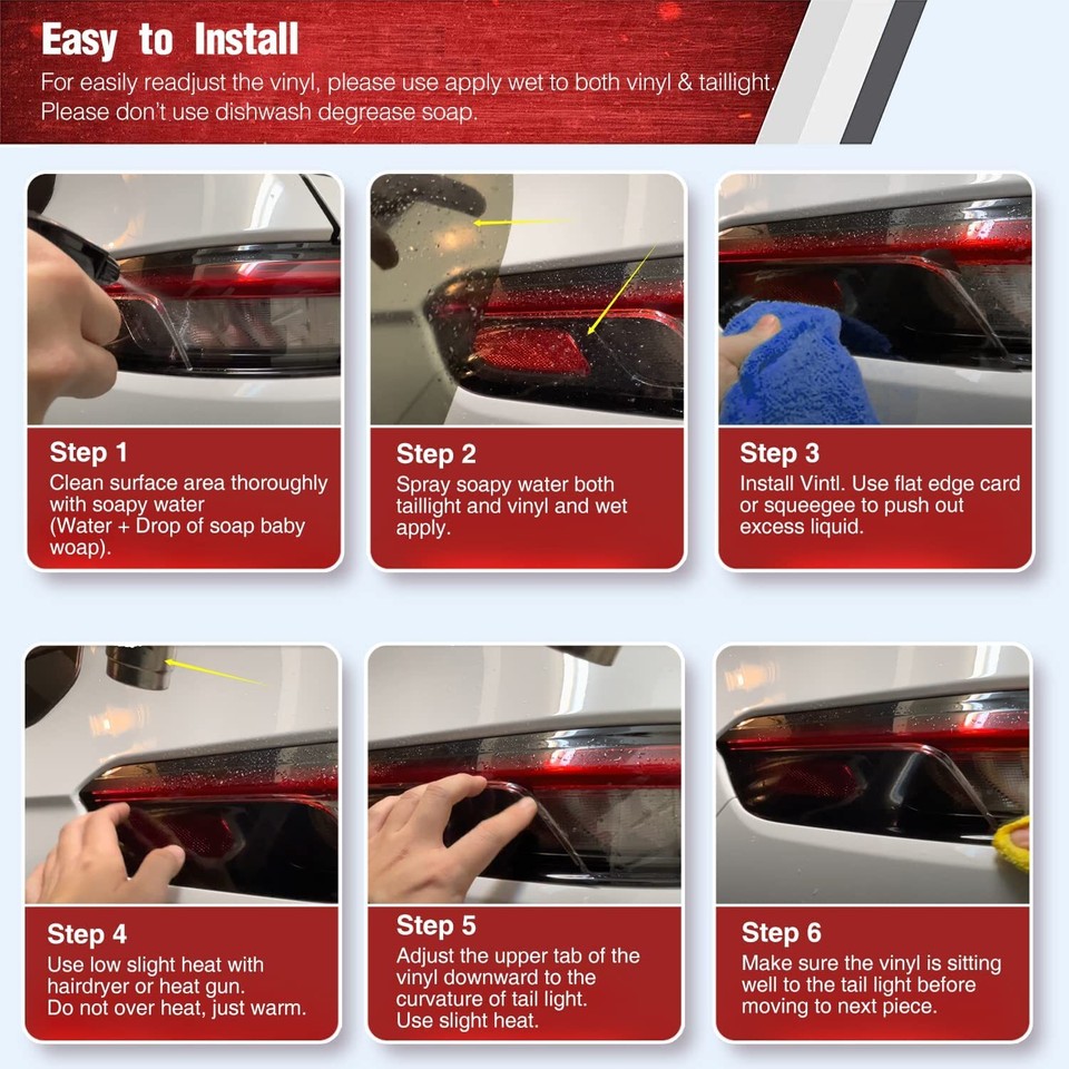 For Acura RDX 2019-2025 SMOKE Tail Light Rear PreCut Overlay Tint ...