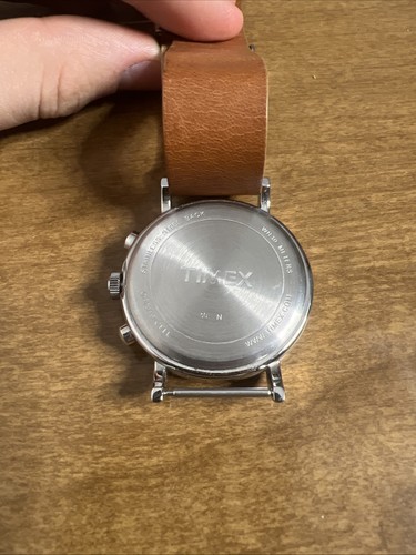 Timex Weekender Men Chronograph Leather 40mm Quartz Analog Watch 8 1/4 ...