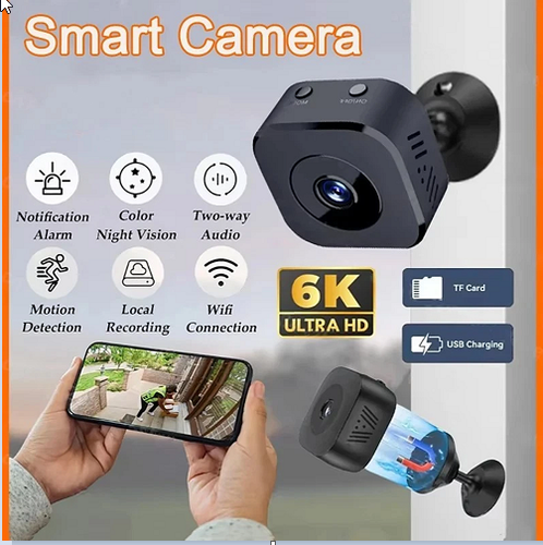 4K Wireless Mini Camera WiFi 1080P HD IP Night Vision Camcorder Home ...