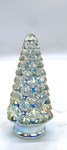 Fenton Style Iridescent Glass Christmas Tree 4” Tall x 2" Wide Cute | eBay