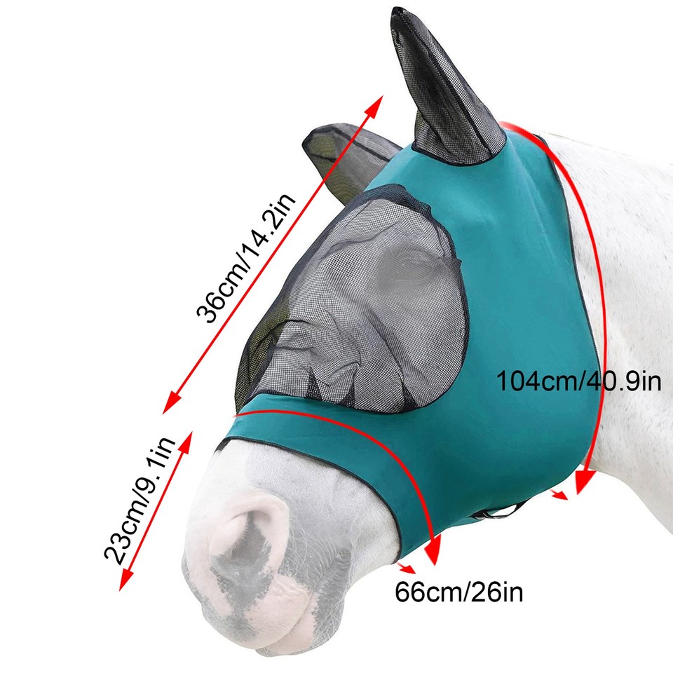 Summer Antimosquito Horse Flight Cover Mesh Veil Hood Eye Ear ...