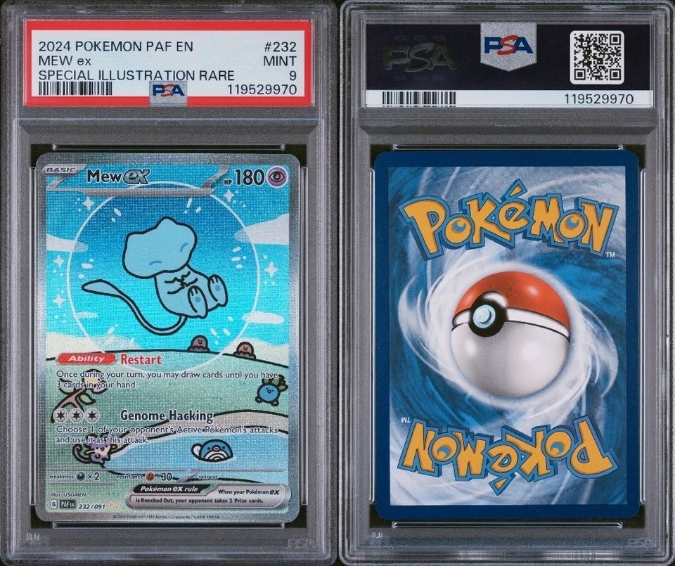 Pokemon Paldean Fates Mew Ex Special Illustration Rare 232/091 Bubble ...