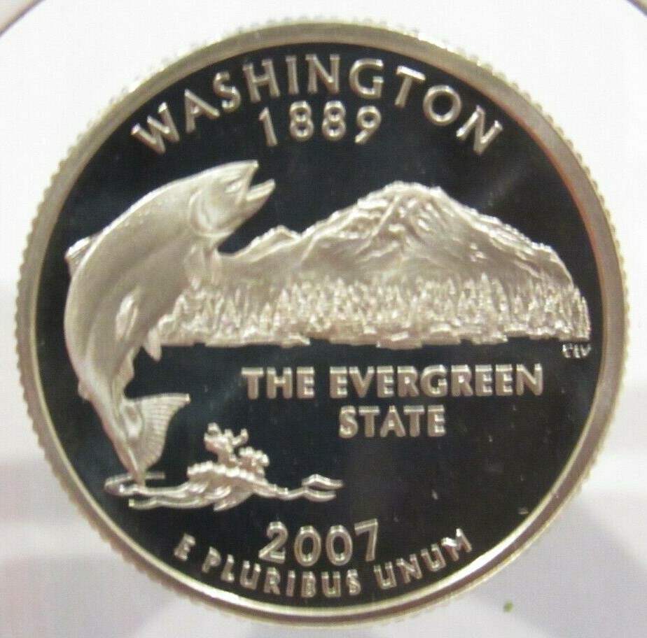 2007-S Washington State Proof 90% Silver Quarter - WA | eBay