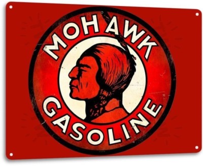 Mohawk Gasoline Gas Garage Shop Retro Vintage Rustic Wall Decor Metal ...