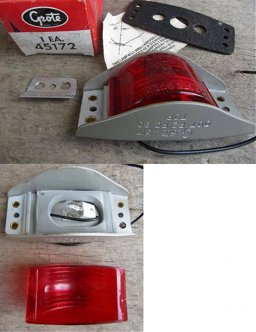 NOS GROTE 45172 RED LIGHT ASSEMBLY w/ gasket | eBay