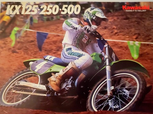 1985 Kawasaki Motocross - Sales Brochure - Literature KX125, KX250 ...
