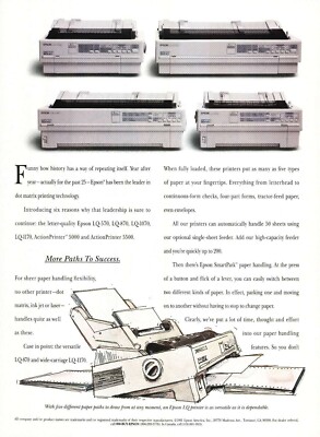 1992 Epson Printer Vintage Color Print Ad Retro Computing Ephemera | eBay