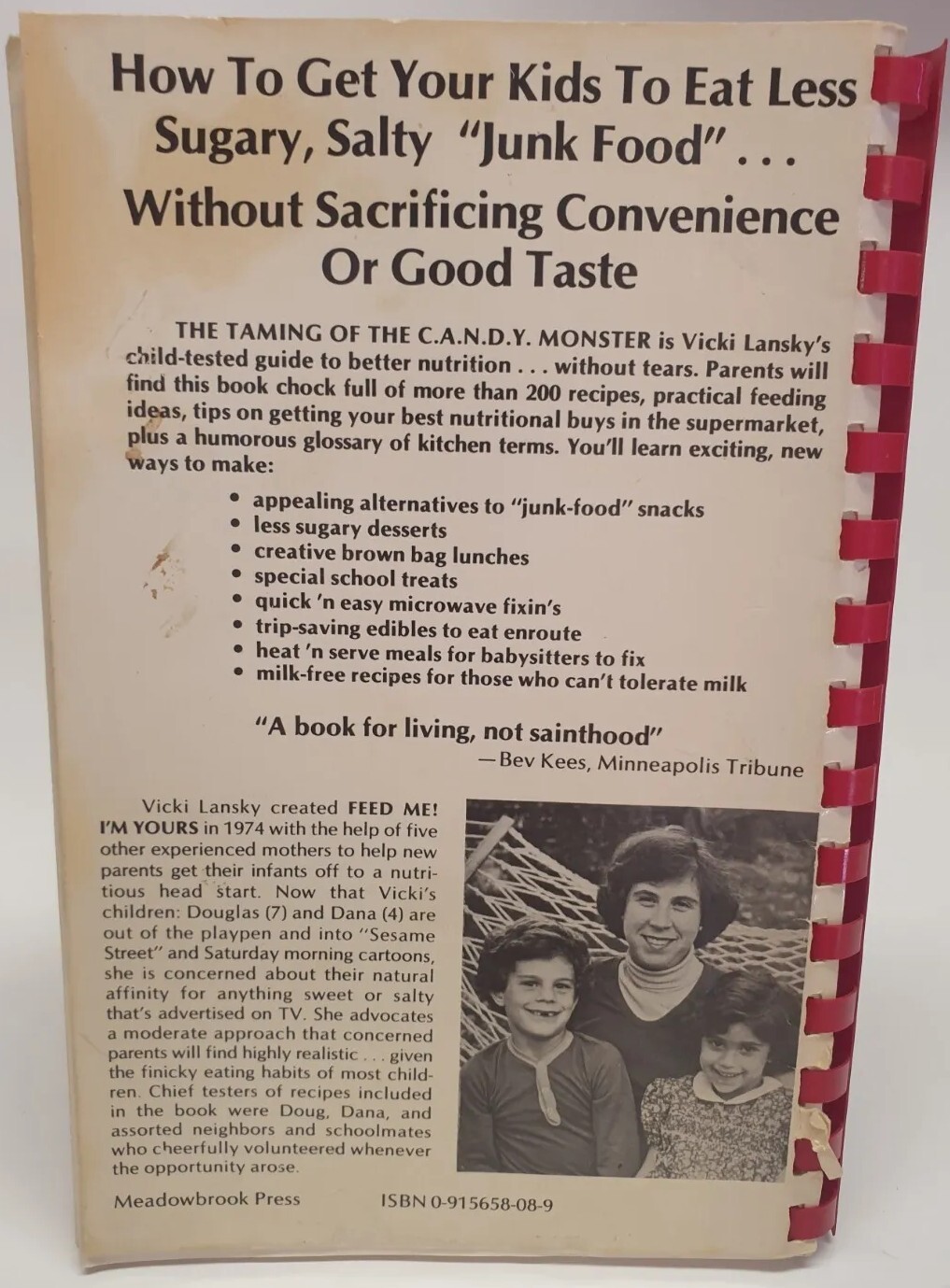 The Taming of the Candy Monster A Cookbook by Vicki Lansky Vintage 1978 ...