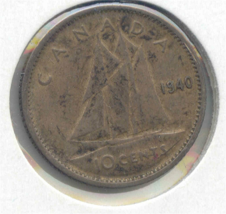 Canada 1940 Silver Dime Canadian 10c Ten Cents 10 c Exact Coin | eBay