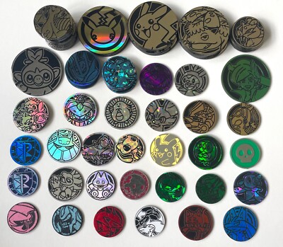 Pokemon TCG Collectable Flip Coins - You Choose - Pog Oversized Silver ...