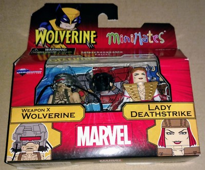 MARVEL MINIMATES WEAPON X & Lady Deathstrike Logan Wolverine NEW IN BOX ...