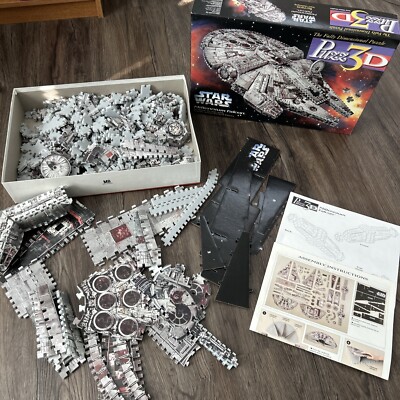 Puzz3D - Star Wars Millennium Falcon 3D Puzzle - 857 Pieces - Milton ...