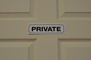 PRIVATE sign or sticker 190x58mm staff only workplace business retail ...