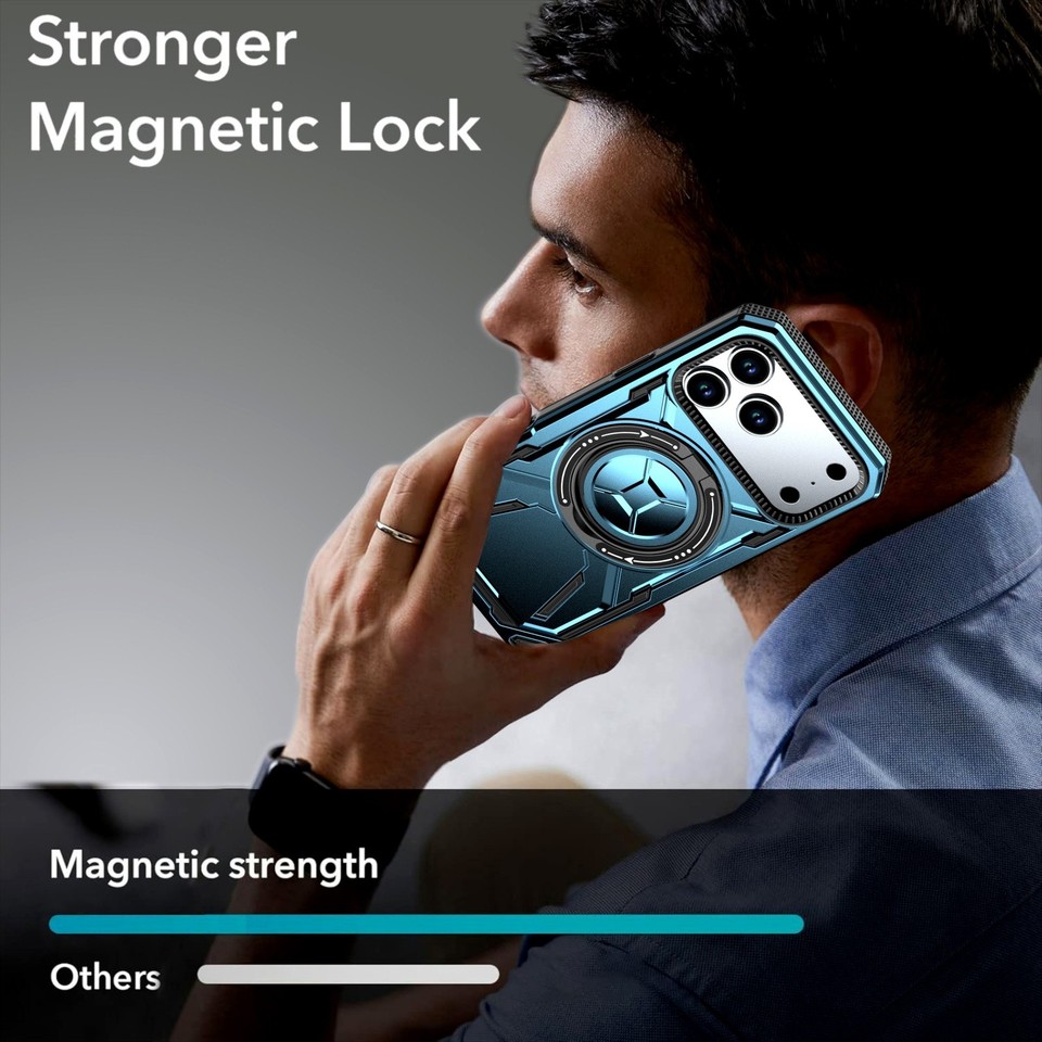 For iPhone 17 Pro Max 16 15 14 13 12 Magnetic Lock Shockproof Case w ...