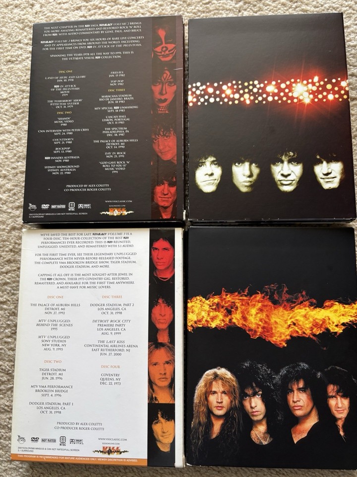 KISS BAND KISSOLOGY VOL.2 AND VOL. 3 DVDS 8 DISCS ALL TOGETHER | eBay