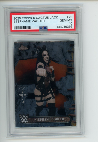 2025 Topps Chrome X Cactus Jack WWE Stephanie Vaquer #79 Base Card PSA ...