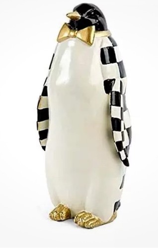 McKenzie’s Child, Courtly Check Pattern, Large Tabletop Penguin 11”. | eBay