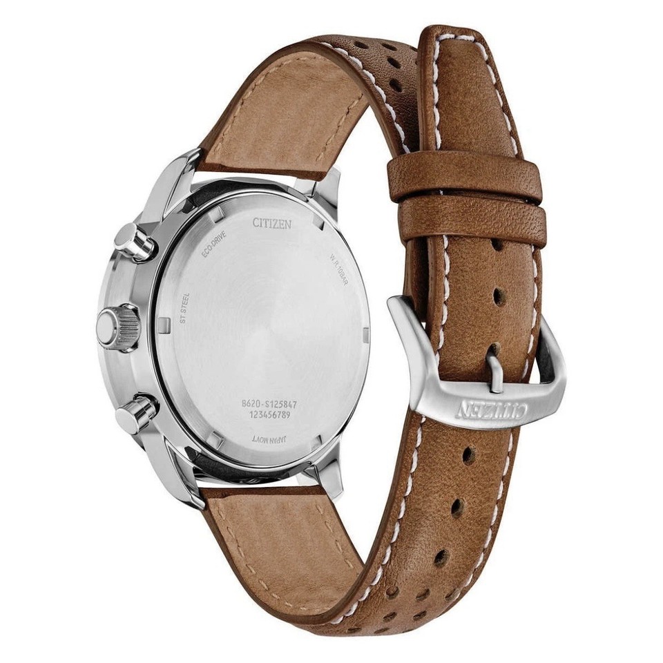 NEW Citizen Men's CA4500-08X Eco-Drive Chronograph Stainless Steel ...