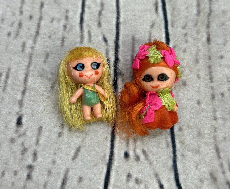 Vintage Liddle Kiddles Jewelry Doll Lot of 3 Lucky Locket Lou Flower ...