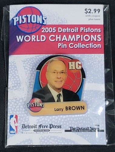 2005 Detroit Pistons NBA World Champions Pin Collection Head Coach ...