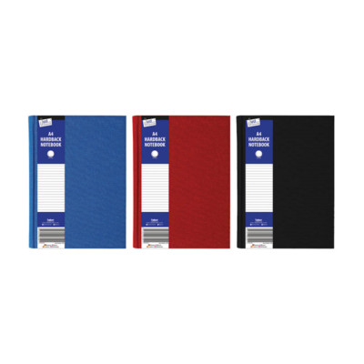 A4 Ruled Hardback Book - School Office Work Lined Write Notes Notebook ...