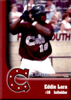 2002 San Angelo Colts Team Issue #9 Eddie Lara Bani Dominican Republic ...