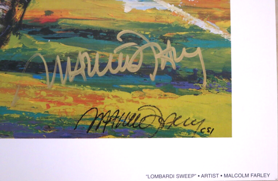 Malcolm Farley 37/60 Litho Autographs Jim Taylor Jerry Kramer Green Bay ...