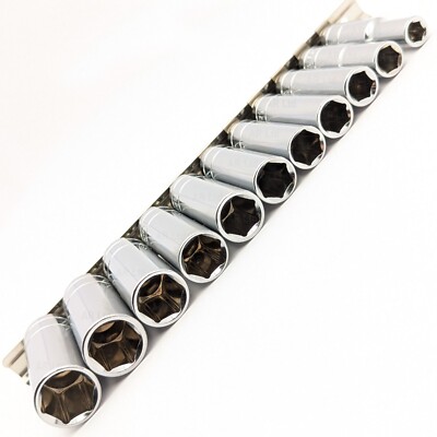 Long Reach DEEP SOCKET set 3/8 Dr 6 Point Metric Deep Hex Sockets on ...