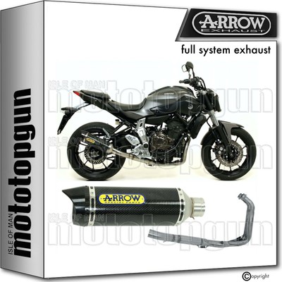 ARROW FULL SYSTEM EXHAUST OK THUNDER CARBON C YAMAHA MT07 MT 07 2015 15 ...