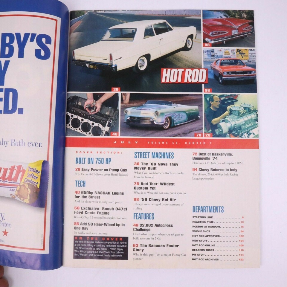 Hot Rod Magazine Bolt On 750 HP Roush 347 ci Ford Crate Engine July ...