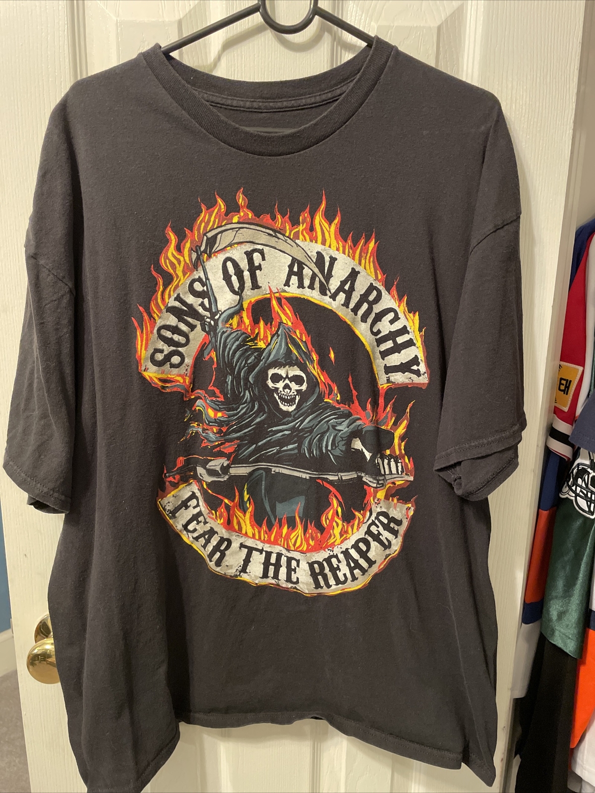 Sons of anarchy SAMCRO men’s black fear the reaper sh… - Gem
