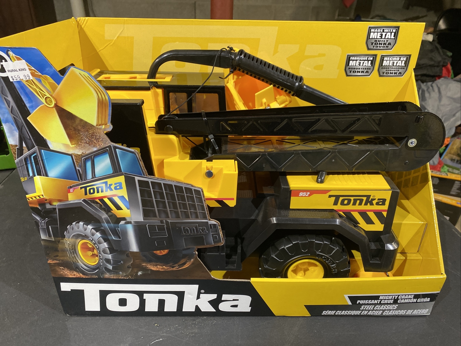 Tonka Steel Classics Mighty Crane Construction Vehicle BUILT TONKA ...