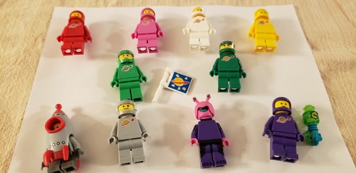 Lego classic Spaceman purple gray green pink yellow white red + bright ...