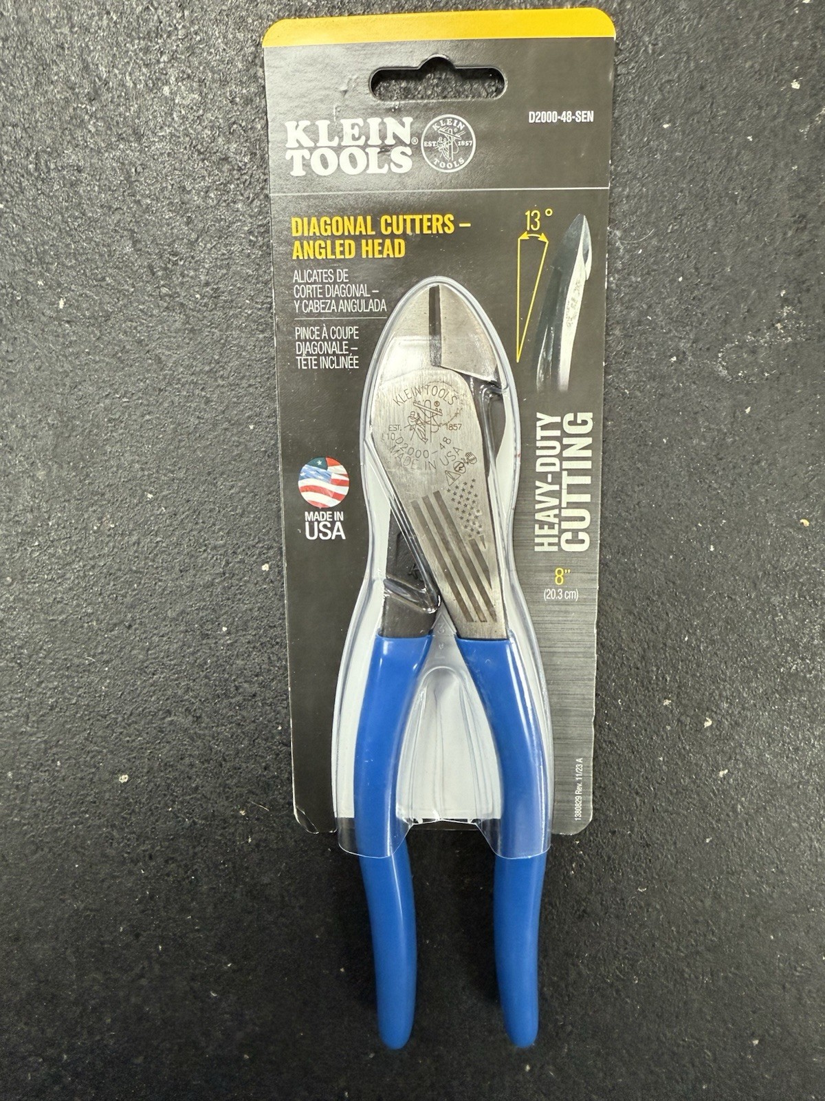 Klein Tools D2000-48 Diagonal Cutting Pliers Angled Head 8" NEW+FREE ...