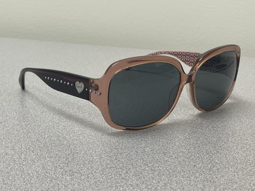 Coach Ladies Heart Scarlet (s809) Blush Sunglasses Oversized Round ...