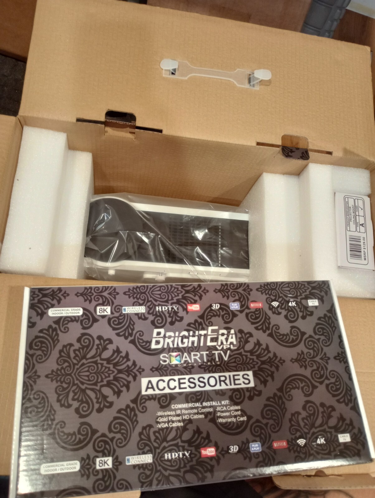 BrightEra VPL FHZ80 Smart Tv Projector 8K HD 4K 1080p | eBay