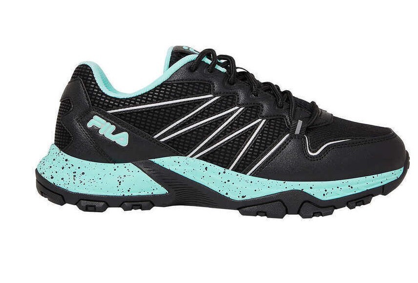 Fila Women's Quadrix Athletic Sneaker Trail Shoe Black/Mint Green ...