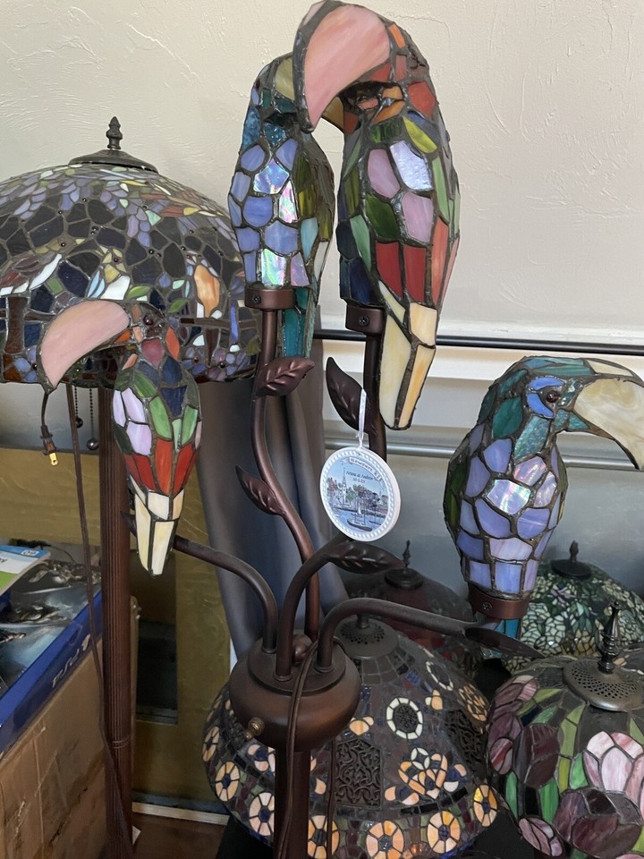 Tiffany Lamp Collection 60+ Lamps Older Reproductions. 30 Year Old ...
