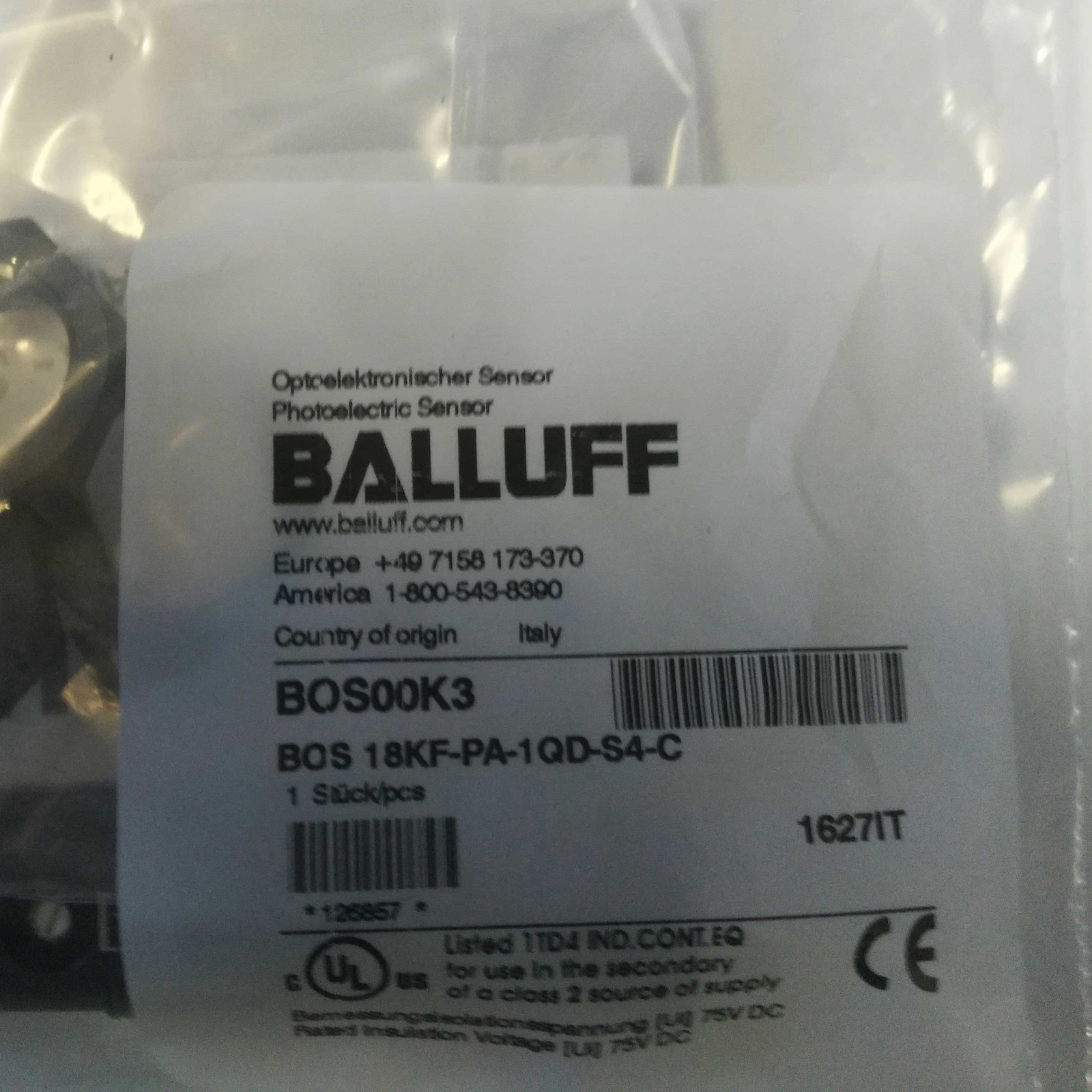 1pc NEW BALLUFF Photoelectric Switch BOS 18KF-PA-1QD-S4-C Free shipping ...