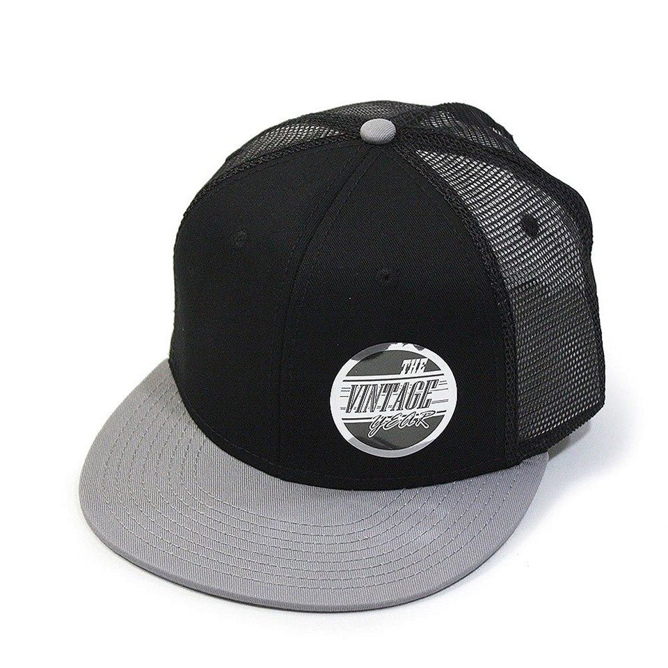New Plain Cotton Twill Flat Brim Mesh Adjustable Snapback Trucker ...